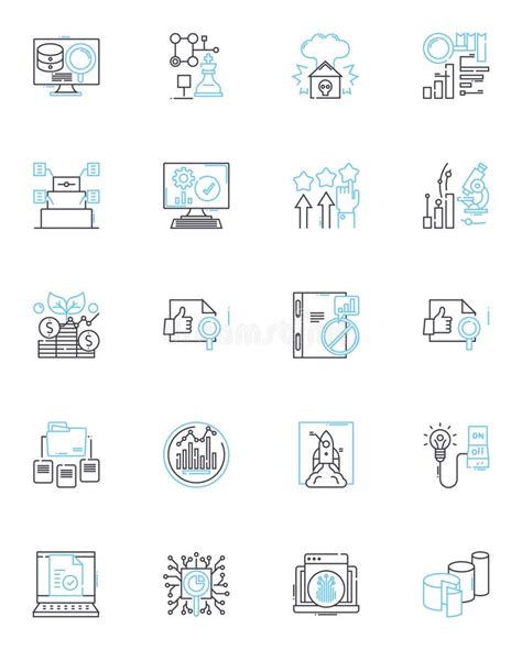 Strategic Planning Linear Icons Set Innovation Vision Objectives Prioritization Analysis