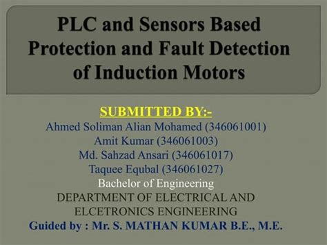 Induction Motor Protection Using Plc Pdf