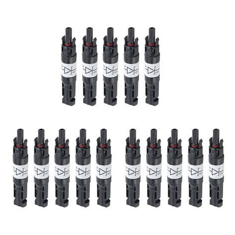15pcs Solar Connector With Diode Waterproof Pv Connector Dc1000v 20a