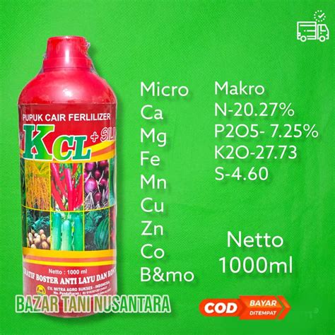 Jual Pupuk Semprot Kocor Bio Kcl Plus Silika 1 Liter Shopee Indonesia