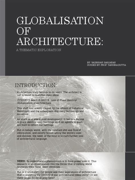 Globalisation Of Architecture Pdf Globalization Idea