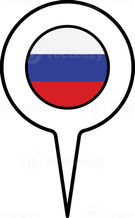 Russia Flag Map Pointer Icon 22121098 Png