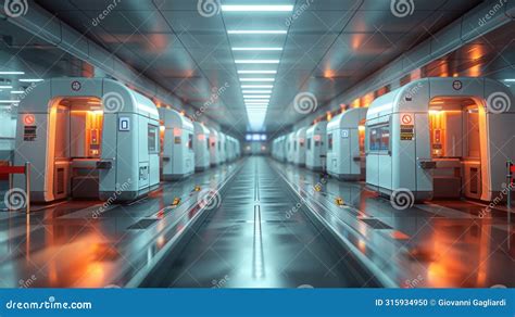 An Immersive 3d Visualization Of An Airport Security Checkpoint In Action With Scanner Machines