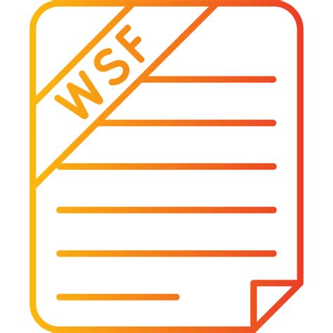 Wsf File Generic Gradient Outline Icon