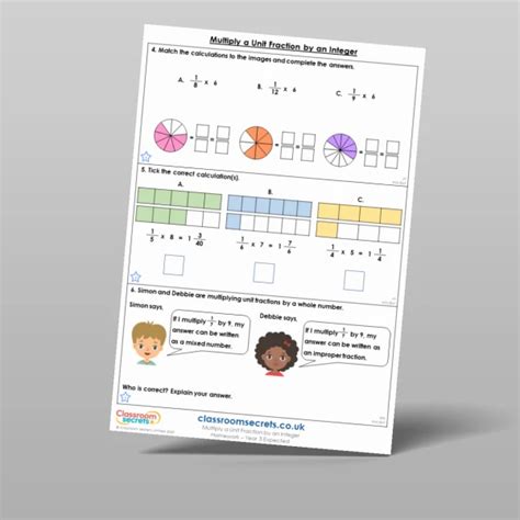 Year Multiply A Unit Fraction By An Integer Prior Learning Resource Classroom Secrets