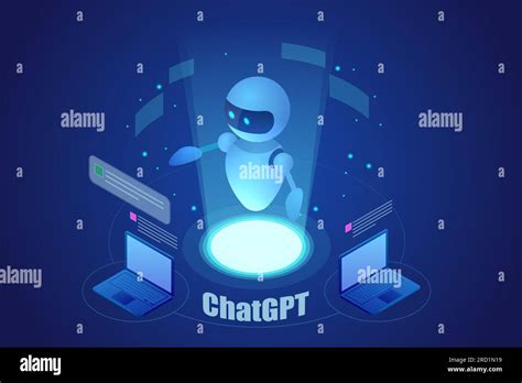 Isometric Chatgpt Concept Artificial Intelligence Chatbot Machine