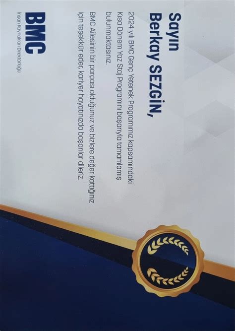 Değerli Bağlantılarım Berkay Sezgin