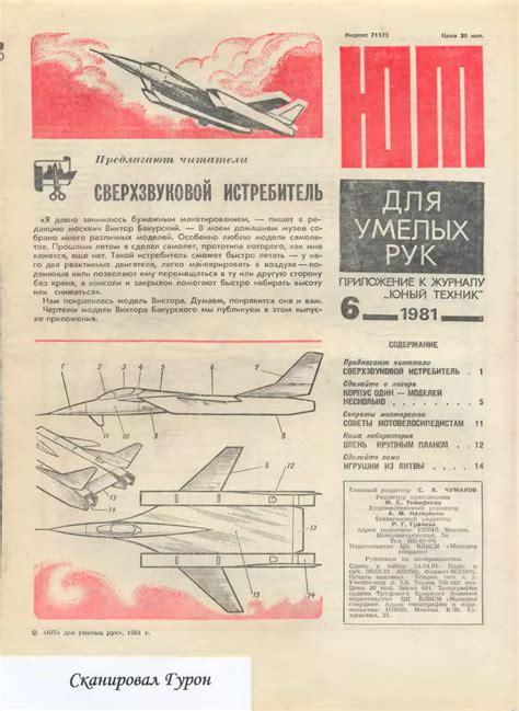 Юный техник для умелых рук №06 за 1981 год