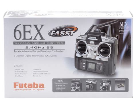 Futaba 6EX 2 4GHz FASST Airplane Radio System W R617FS Receiver And 4 S3004 Servos FUTK6901