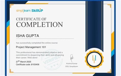 Projectmanagement Learning Certification Growth Simplilearn Isha Gupta