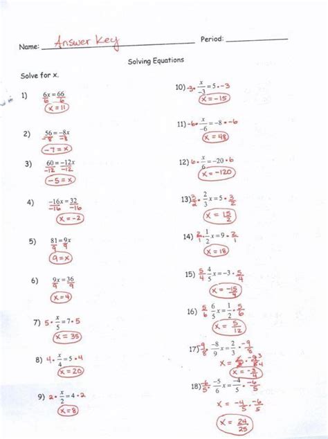 Multi Step Equations Fractions