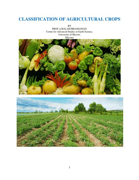 PDF CLASSIFICATION OF AGRICULTURAL CROPS