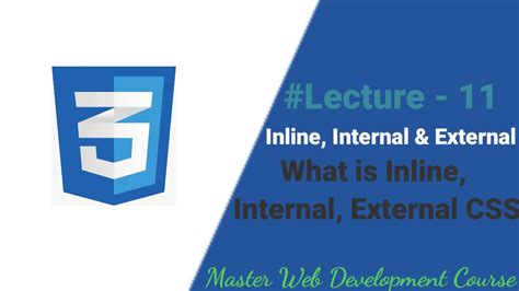 Inline Internal External Css And Selectors In Css Master Web