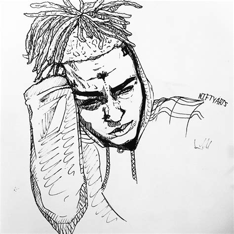Drawing By Me Of Xxxtentacion Black Fine Point Faber Castell Pitt