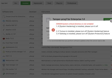 Cannot Update Or Install From App Store Aapanel Free Hosting Control Panel One Click Lamplemp