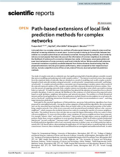 Pdf Path Based Extensions Of Local Link Prediction Methods For Complex Networks