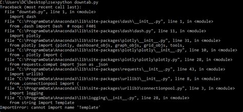 Importerror Cannot Import Name Template Dash Python Plotly Community Forum