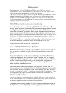 OEE And OPE Guide Measuring Production Effectiveness