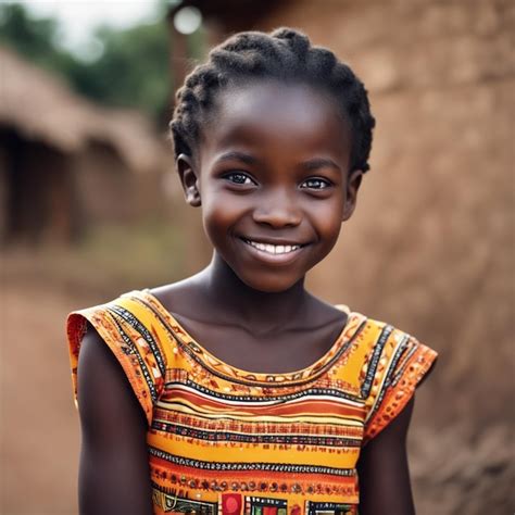 Premium Ai Image Cute African Girl