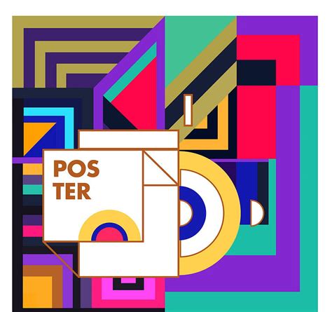 포스터 및 배너 벡터에 대 한 기하학적 다채로운 패턴 Eps Ai Uidownload