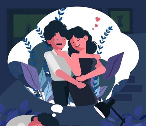 꿈꾸는 배경 잠자는 남자 커플 생각 거품 아이콘 Ai Eps Uidownload