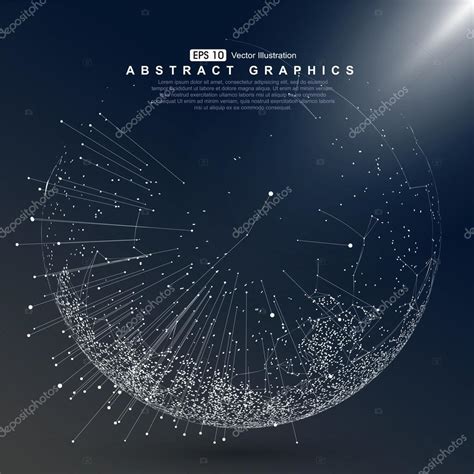 World Map Point Line Composition Representing The Global Global Network Connection