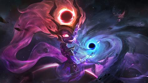 5682b Dark Star Zoe LoL Skin Splash Art 8K Wallpaper PC Desktop