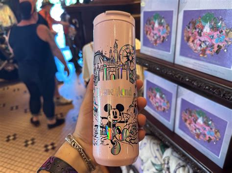 Pink And Silver Shimmering Disneyland Resort Starbucks Tumbler Now Available Disney By Mark