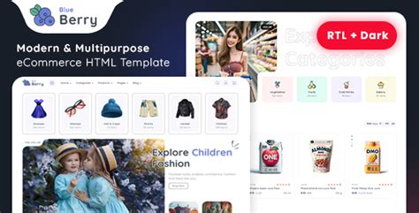 Blueberry Ecommerce Html Template By Ashishmaraviya Themeforest