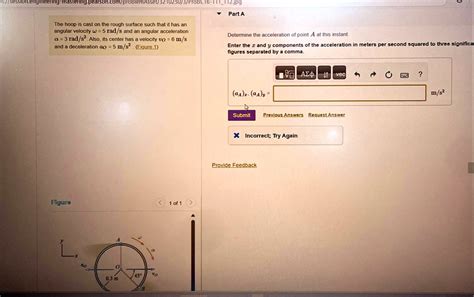 The Hoop Is Cast On The Rough Surface Such That It Has An Angular Velocity Omega 5 Rads And An