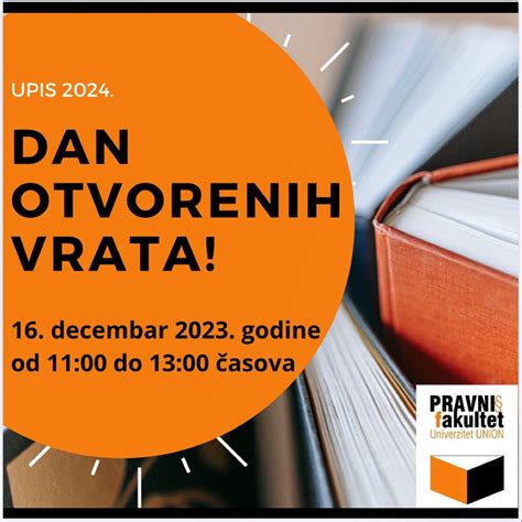 Драги ученици будући студенти Обавештавамо вас да се на Правном факултету Универзитета Унион у
