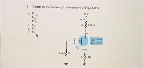 Solved Determine The Following For The Network Of Fig Chegg