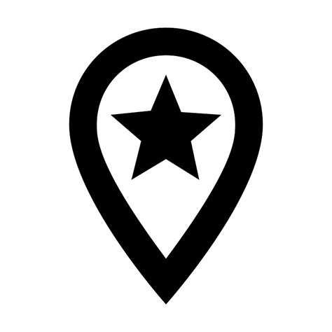 Map Marker Star Free Vector Icons On