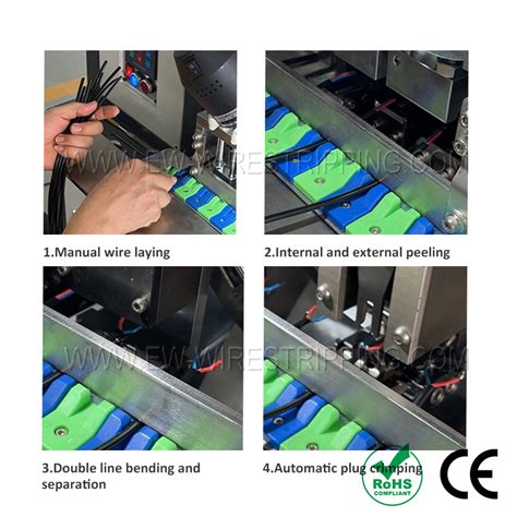 Automatic Chinese American Two Pin Plug Crimping Assembly Machine Wire