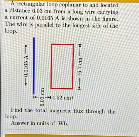 A Rectangular Loop Coplanar To And Located A Distance 603 Cm From A