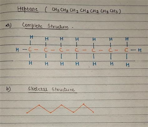 Heptane Skeletal Structure