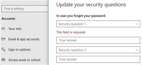 No You Dont Need To Disable Password Recovery Questions On Windows 10