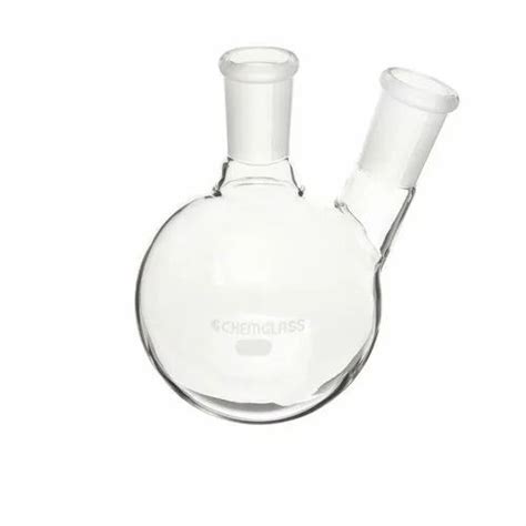 MAYALAB Glass Round Bottom Flask Two Neck 1000ml For Laboratory Size 1 Liter Rs 450 ID