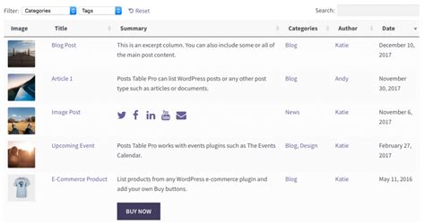 Posts Table Pro The Most Advanced Dynamic WordPress Table Plugin
