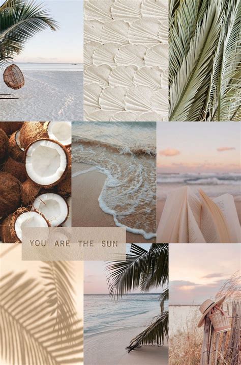 Beach Aesthetic Collage Wallpaper Iphone Summer Cute Summer