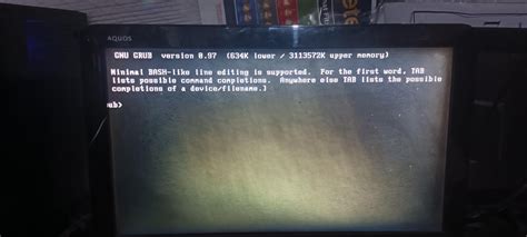 my brothers pc launched into the gnu grub bootshell and i dont know