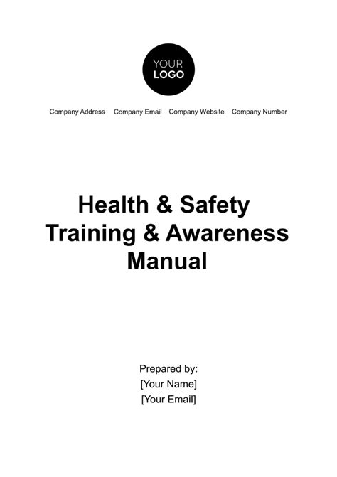 Free Health And Safety Training And Awareness Manual Template To Edit Online