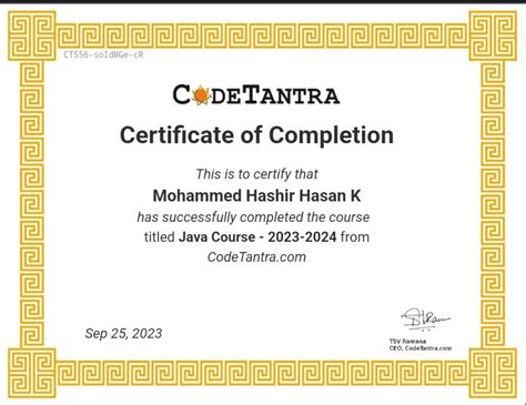 mohammed hashir hasan k on linkedin java learning codetantra