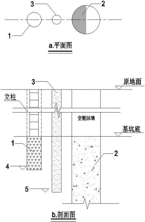 一种用于隔离立柱桩与工程桩施工干扰的结构的制作方法