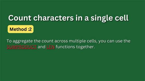 Character Counting In Excel Cell And Range Easy Guide Youtube
