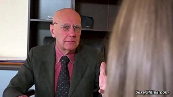 Sexy Blonde Teen Daisy Cake Seduces Old Man Hugo In His Office Then Strips Off Naked And Makes