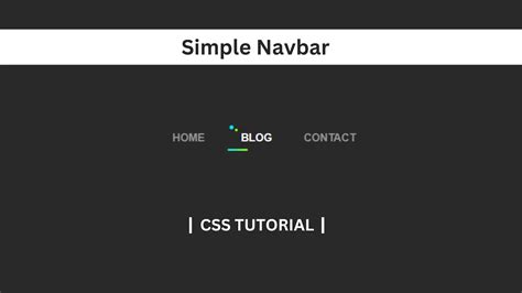 Simple Navbar Using Html And Css Css Tutorial Youtube