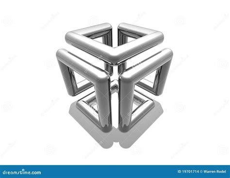 Chrome Cube Stock Illustration Illustration Of Silver 19701714