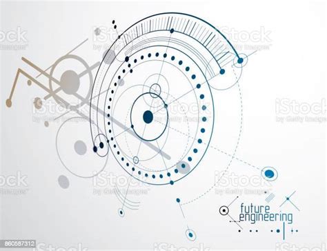기계 공학 기술 벡터 추상 배경 혁신적인 산업 구조와 진화 된 인공 두뇌 추상화 가상현실에 대한 스톡 벡터 아트 및 기타 이미지