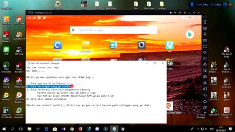 Tutorial Setting Nox Agar Tidak Lag Youtube
